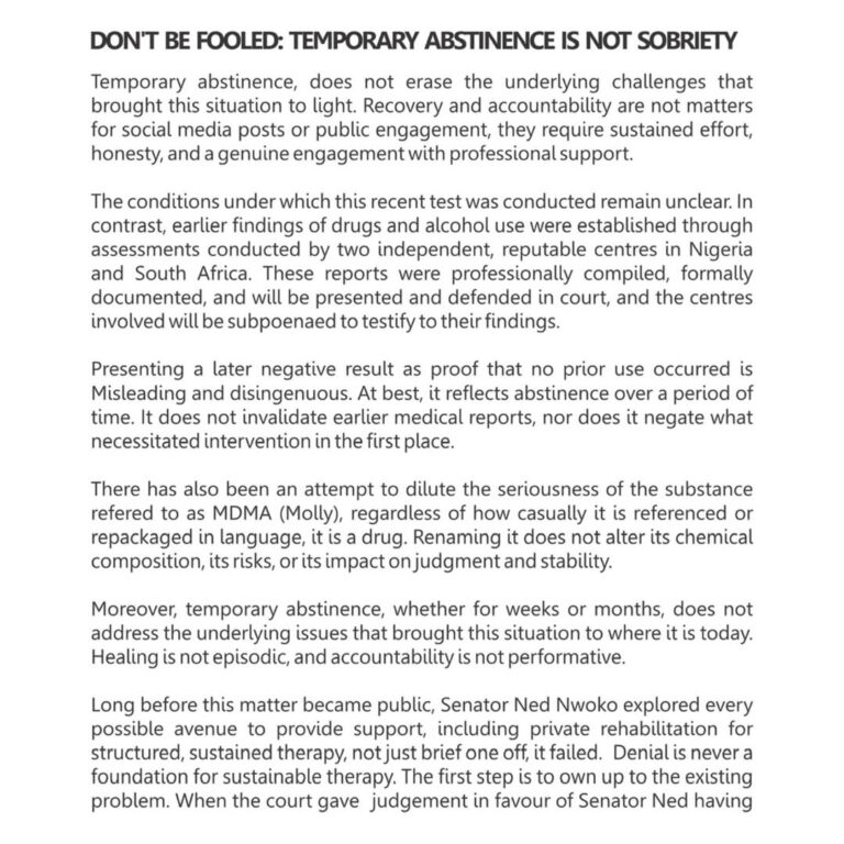 Temporary Abstinence Is Not Sobriety — Ned Nwoko Reacts to Regina ...